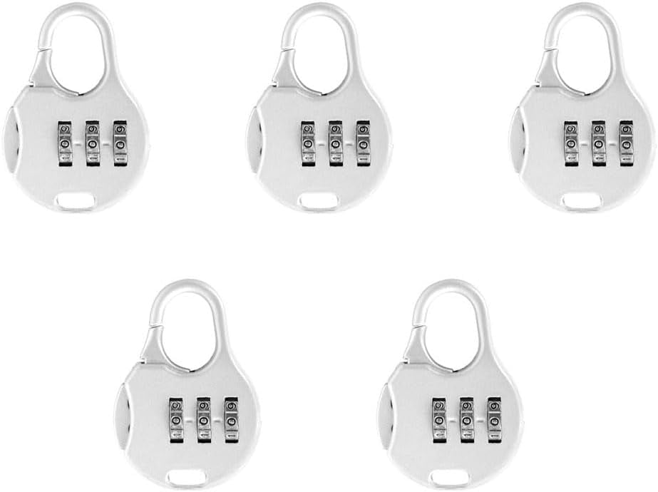 Wellsay 3 Digit Combinations Code Lock Mini Colorful Padlock Number ...