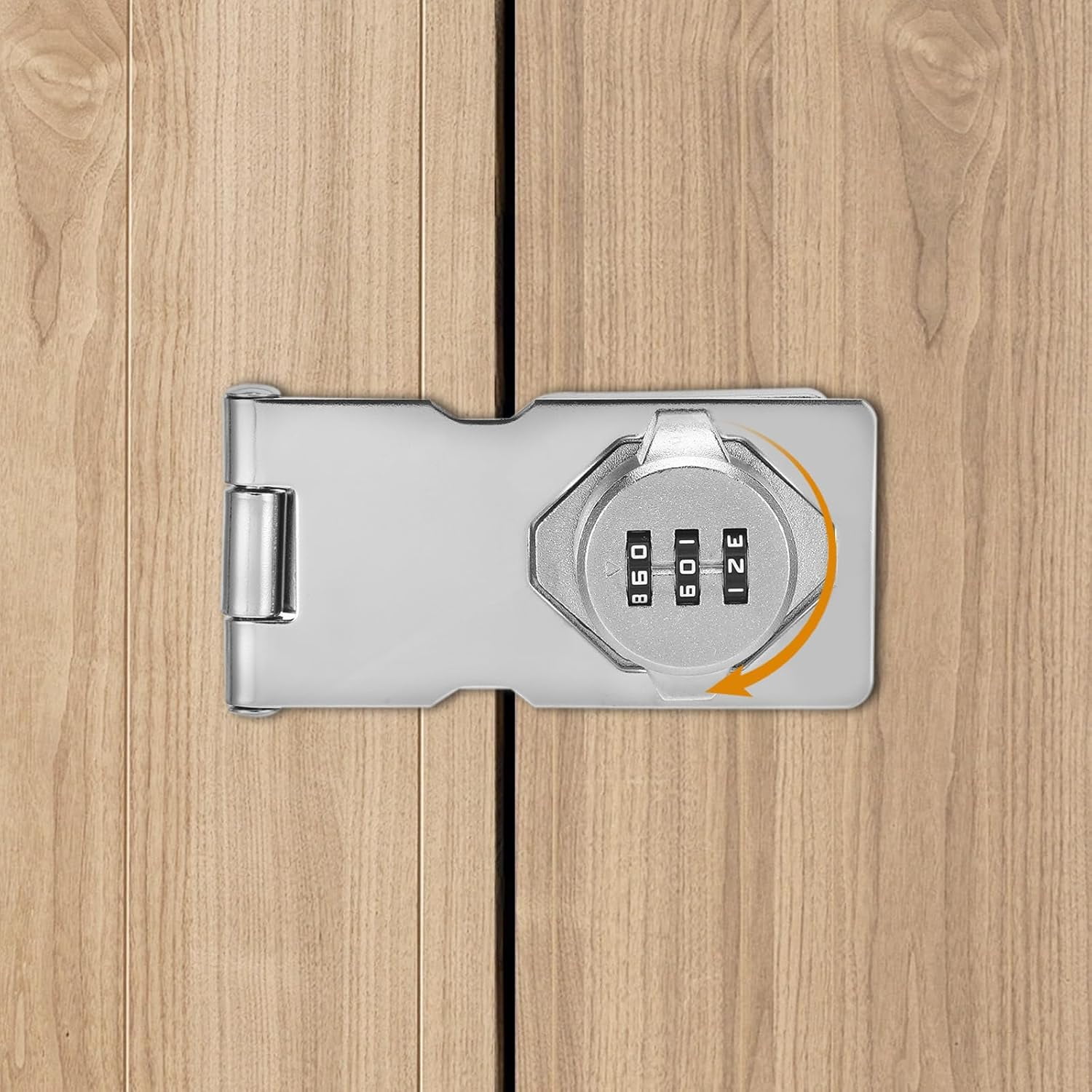 Wellsay 3 Digit Mechanical Password Rotary Hasp Latch, Keyless ...