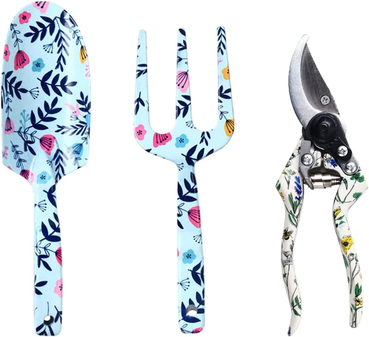 Wellsay 3 PCS Garden Tool Set, 1 Aluminum Alloy Cultivating Planting ...