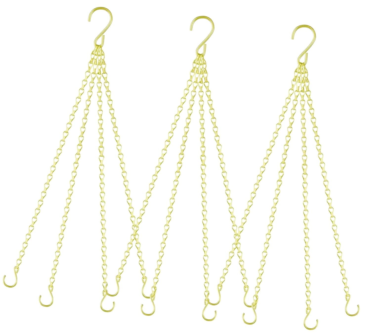 Wellsay 3 Pack, 23 Inch Hanging Baskets Chain, Hanging Chains with Pot ...