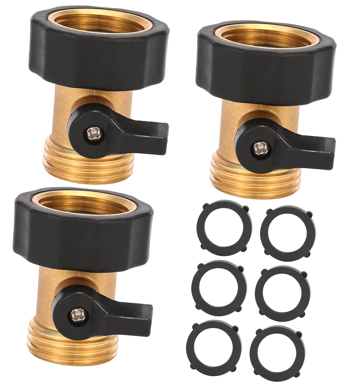 Wellsay 3 Pack 3/4" Shut Off Valve, 1-Way - Water Shut-Off, with 3/4 ...