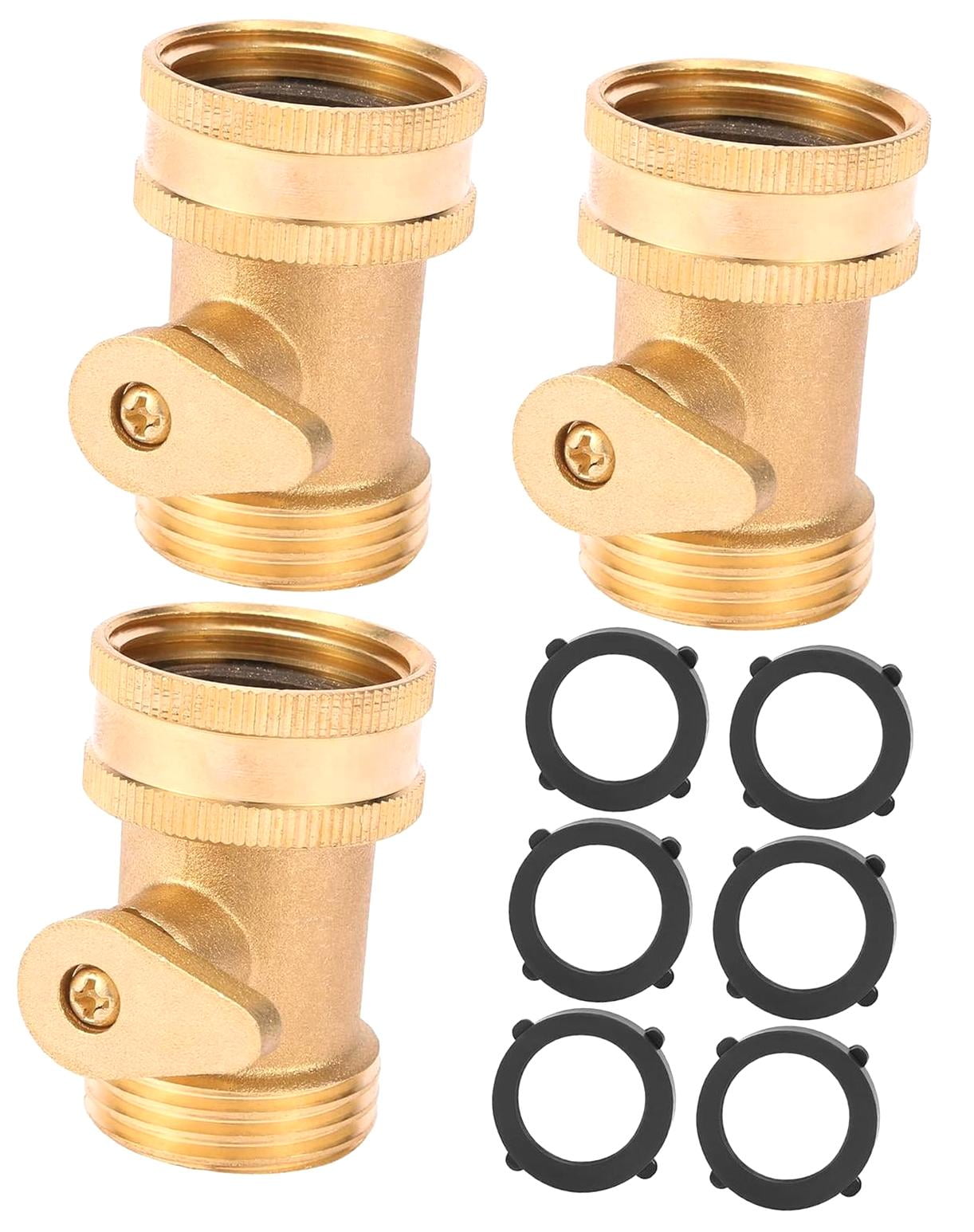 Wellsay 3 Pack 3/4" Shut Off Valve, 1-Way - Water Shut-Off, with 3/4 ...