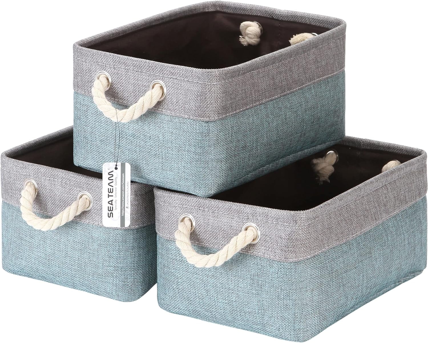 Wellsay 3-Pack Large Storage Basket Set, Trunk Organizer, Clothes Toys ...