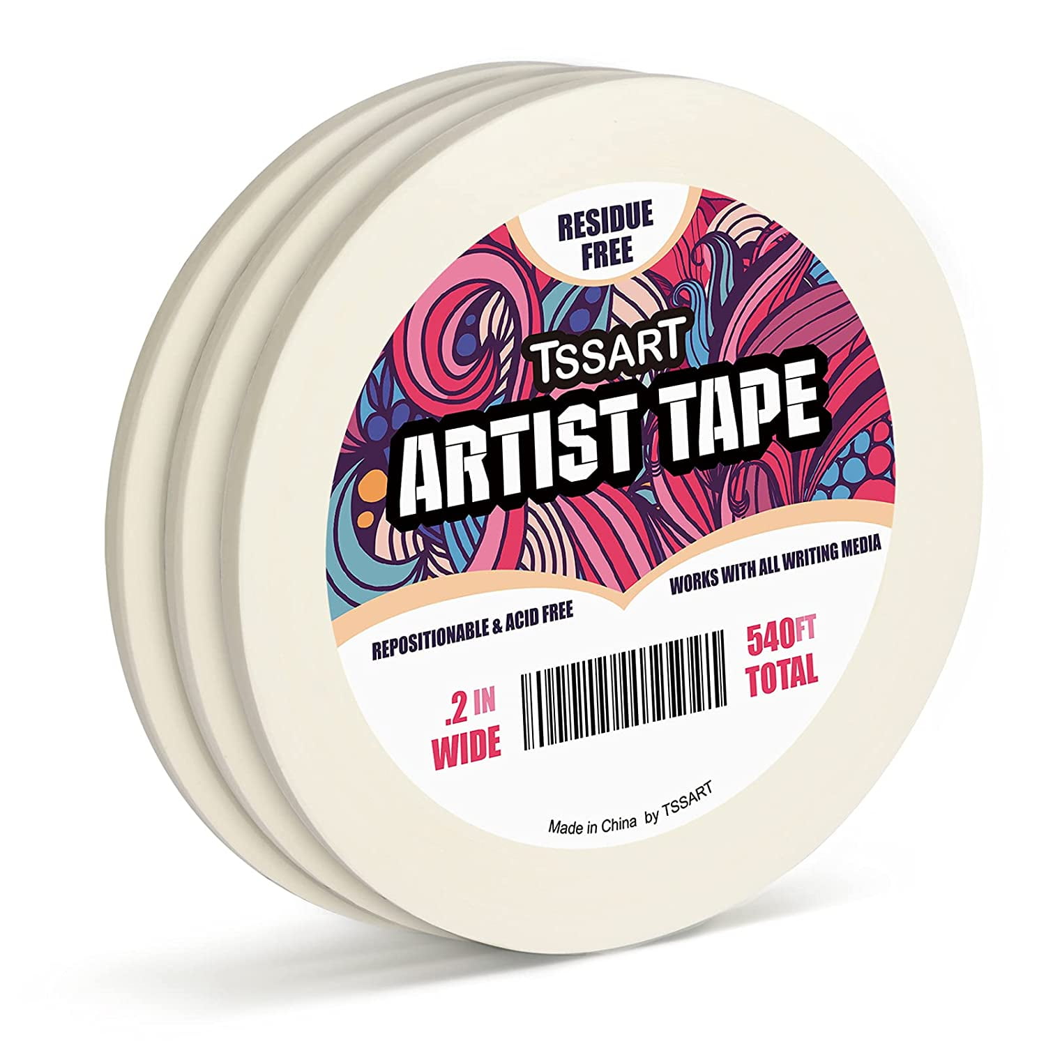 Wellsay 3 Pack White Artist Tape - Mas Artists Tape for Drafting Art ...