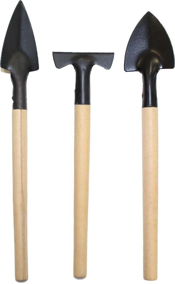 Wellsay 3-Piece Mini Garden Tool Set | Steel Spades & Ra Tool | Solid ...