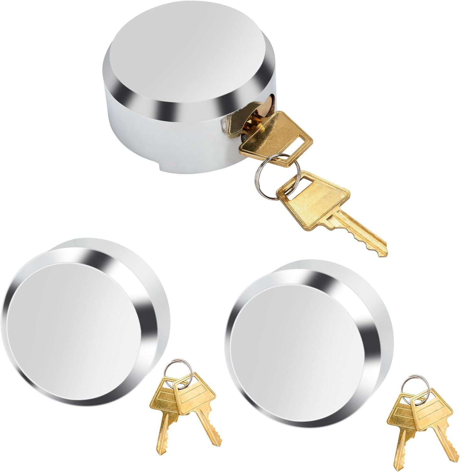 Wellsay 3 Pieces Heavy Duty Hidden Shackle Van Lock Puck Locks, Hidden ...