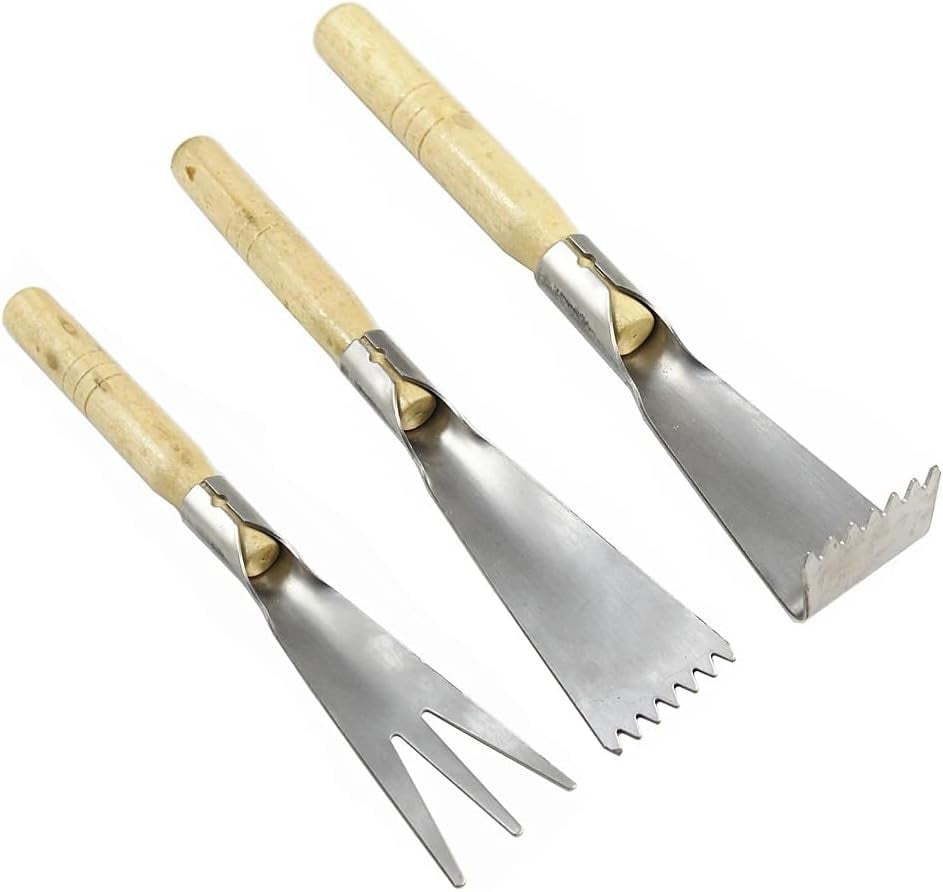 Wellsay 3 Pieces Mini Garden Tool Set,Stainless Steel Garden Hand ...