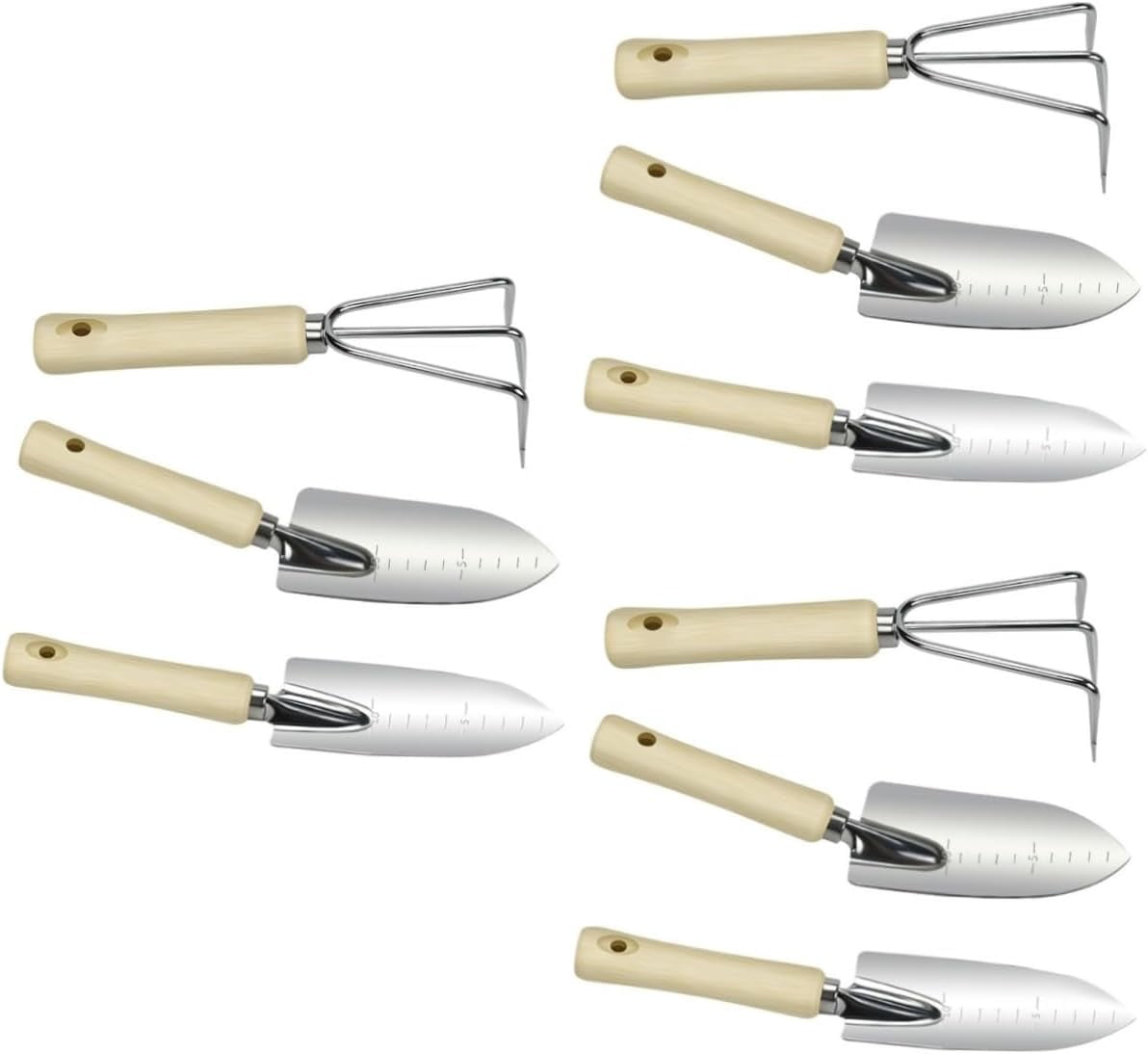 Wellsay 3 Sets Gardening Shovel Multifunction Weeding Hoe Planter ...