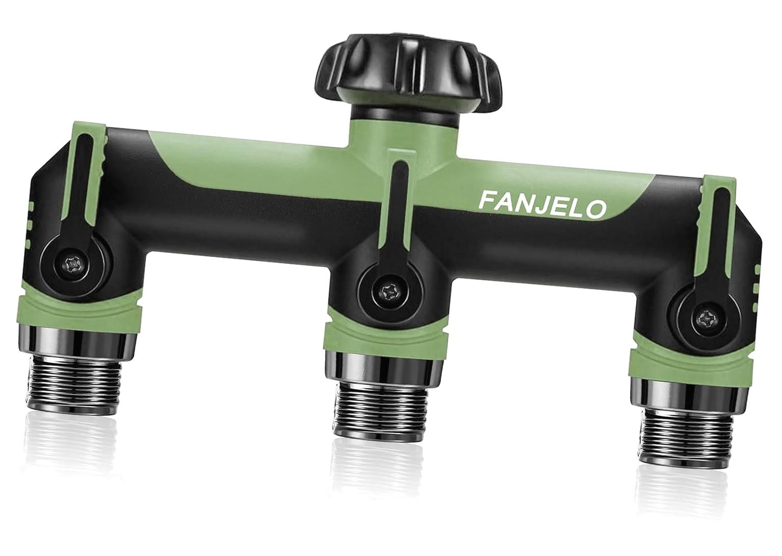 Wellsay 3 Way Hose Splitter, a garden water hose bib spigot splitter ...