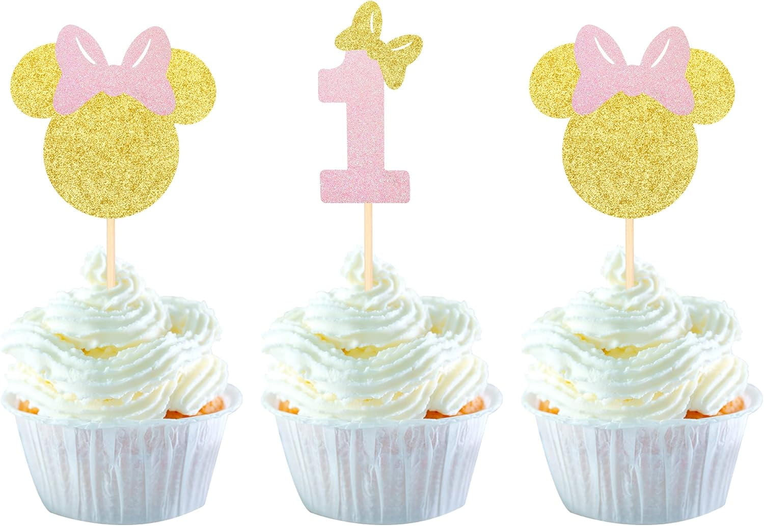 Wellsay 30 Pack 1st Birthday Party Cupcake Tors Number 1 e Inspired ...