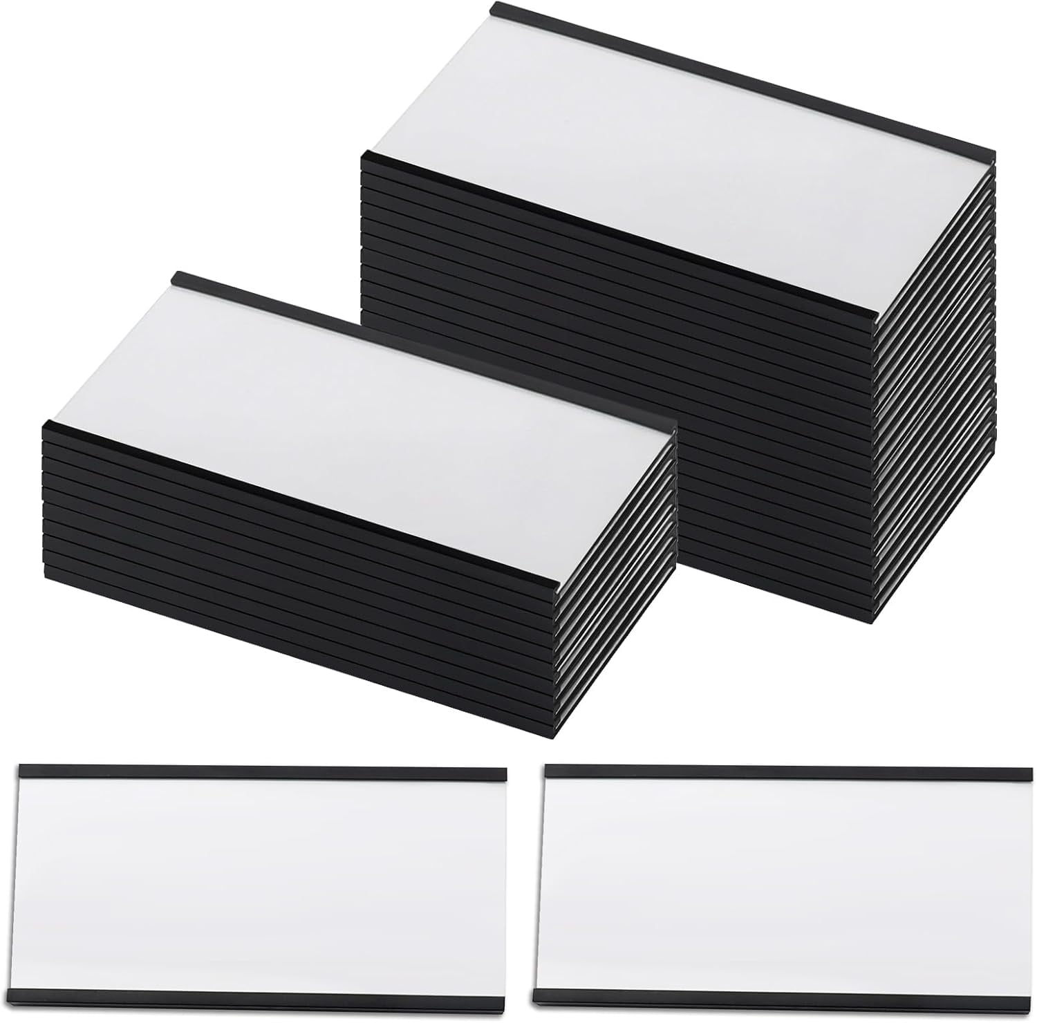 Wellsay 30 Pcs C Channel Magnetic Label Holders 4 x 2 inches with ...