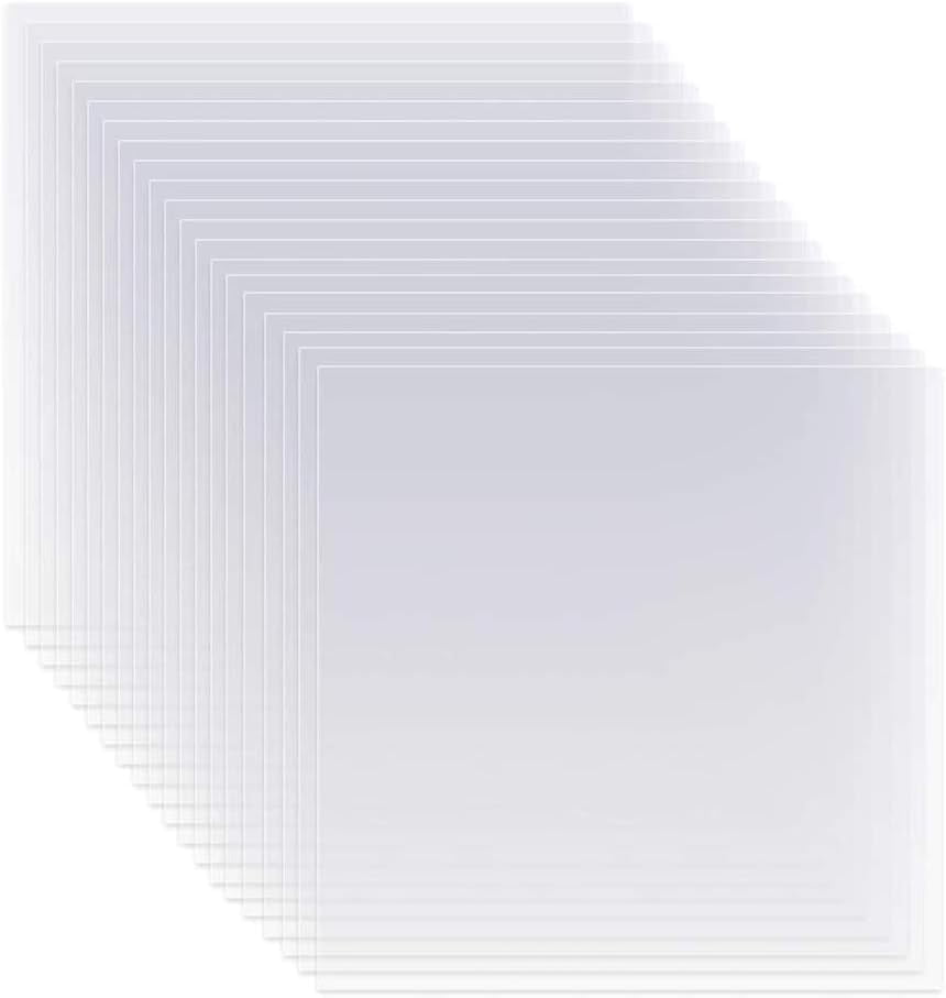 Wellsay 30 Pieces 10 mil 12 x 12 inch Blank Stencil Transparent ...
