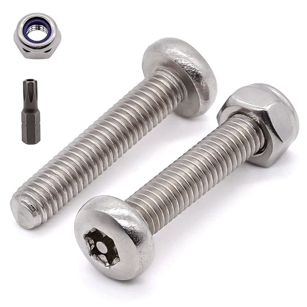 Wellsay (30 Sets) M5 x 30mm Pan Torx Head Tamper of Security Torx Head Mane Screws with M5 ...