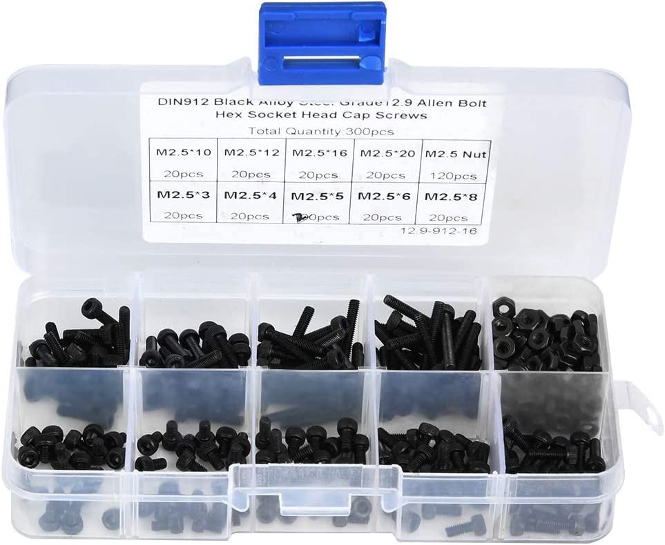 Wellsay 300pcs M2.5 Male Female Hex Sp Standoff Screw Nut Assortment ...