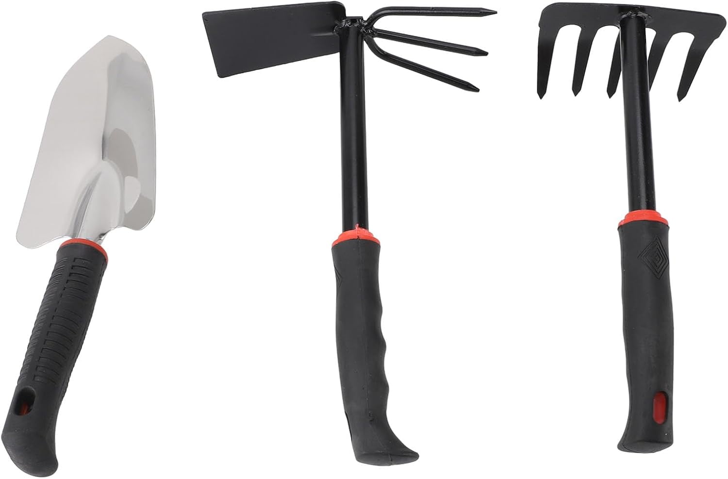 Wellsay 3Pcs Garden Tool Set Small Handle Iron Stainless Steel Rake ...
