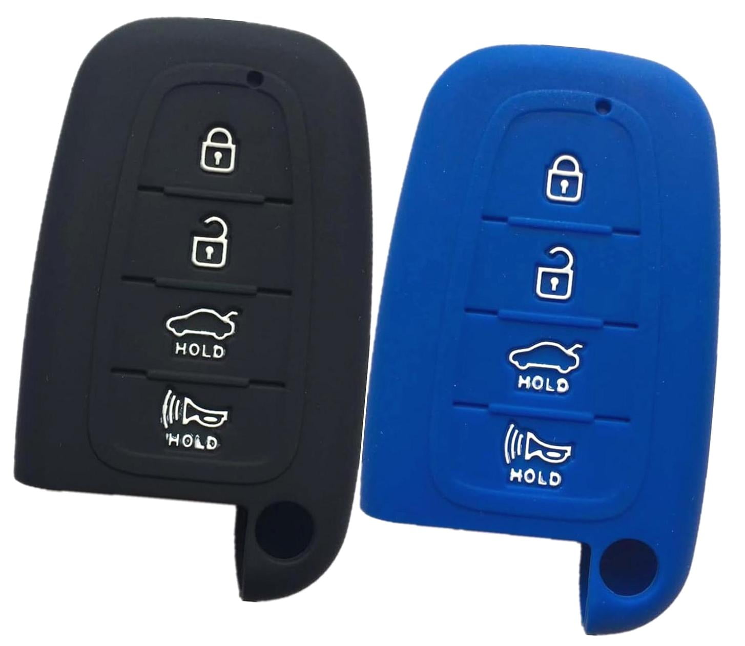 Wellsay 4-Button Smart Key Fob Case for Genesis Sonata, Replacement ...