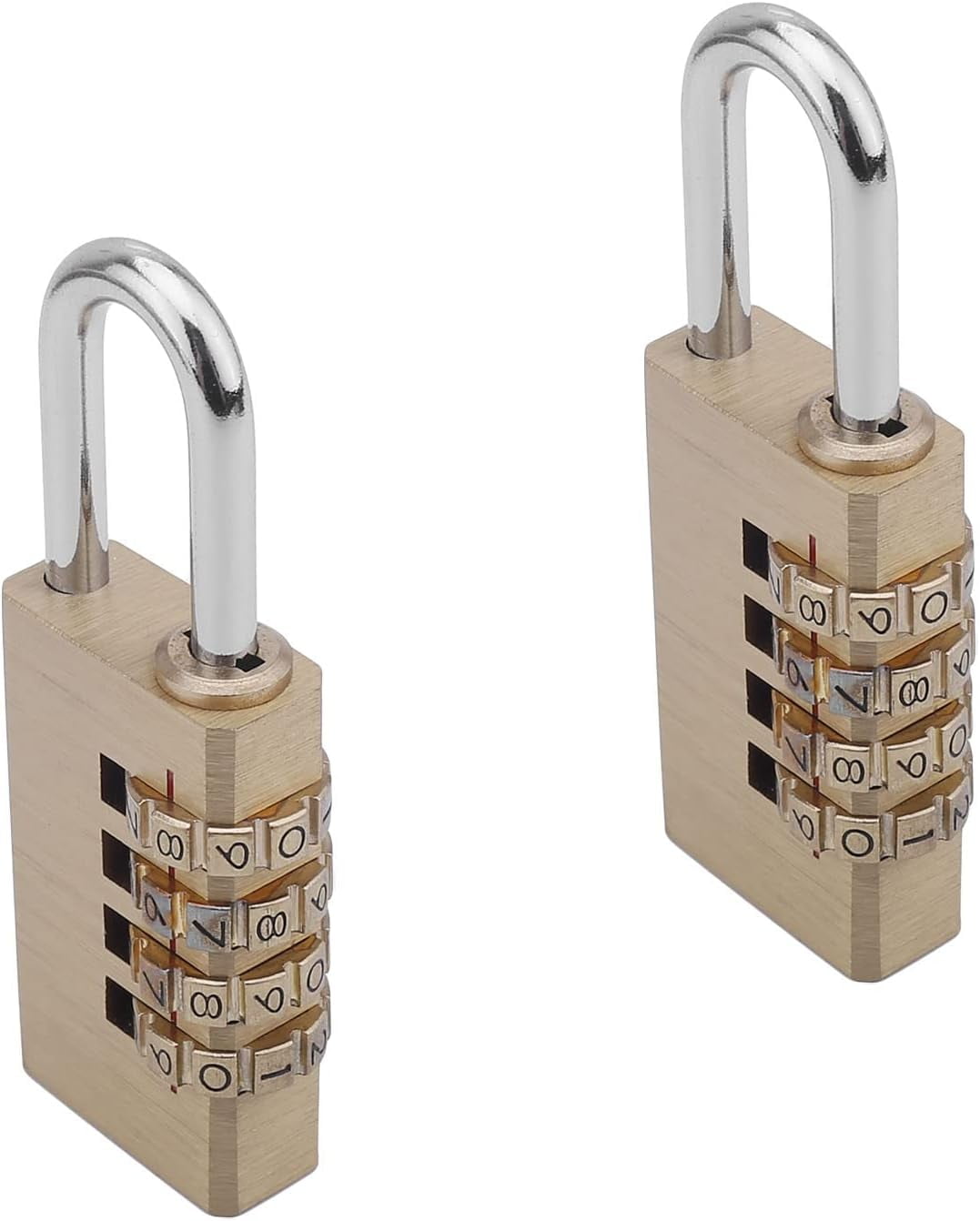 Wellsay 4 Digit Combination Padlock Solid Brass Padlock Heavy Duty ...