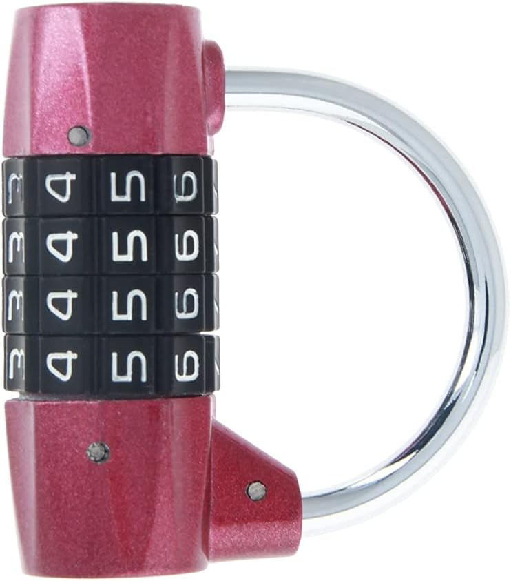 Wellsay 4 Digit Combination Padlock Zinc Alloy Resettable Combination U ...