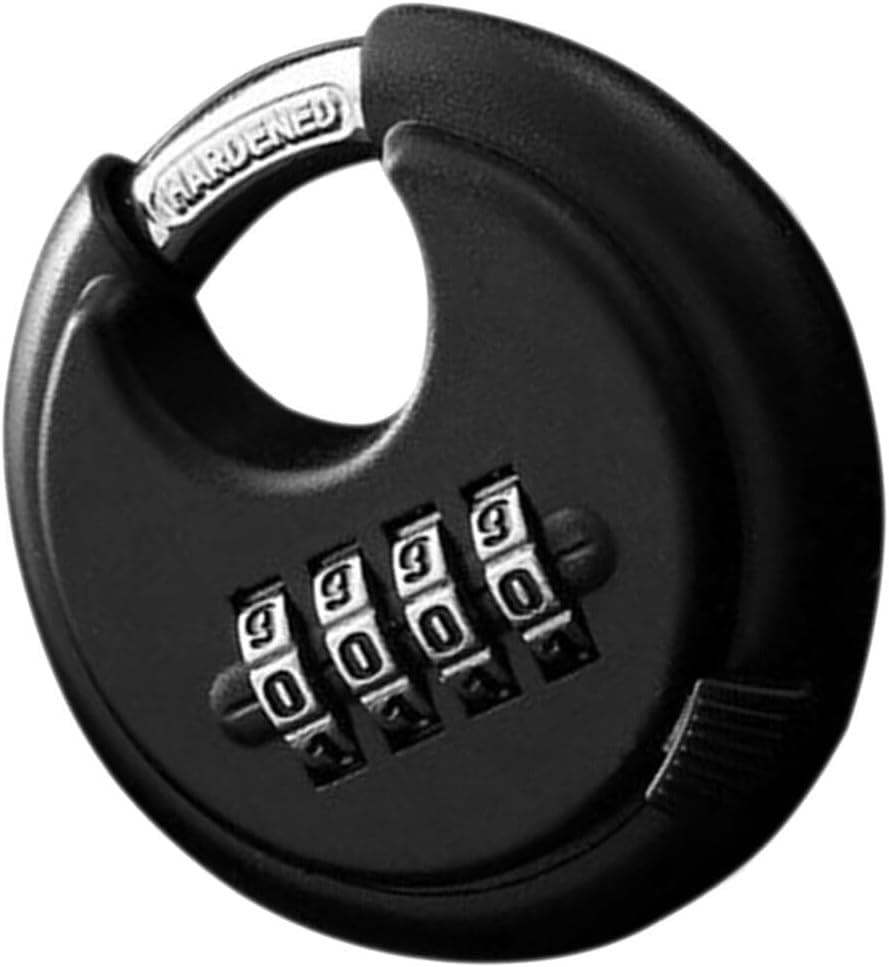 Wellsay 4 Disc Combination Lock, Stainless Steel Disc Padlock Heavy ...