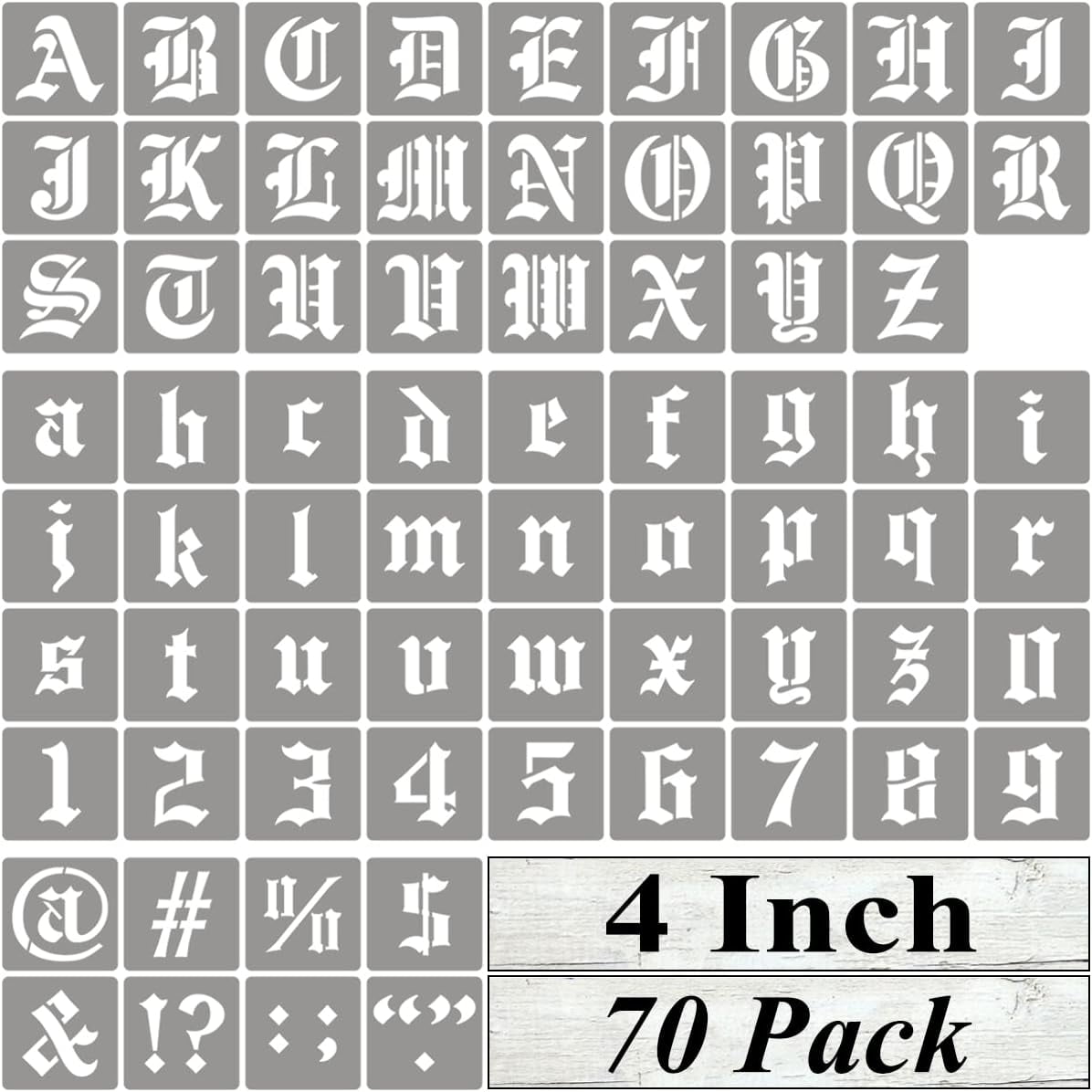 Wellsay 4 Inch Alphabet Letter Stencils for Painting - 70 Pack Old ...
