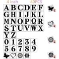 Reusable Stencils 36-Piece Alphabet & Number Stencils - 4 Inch Reusable ...