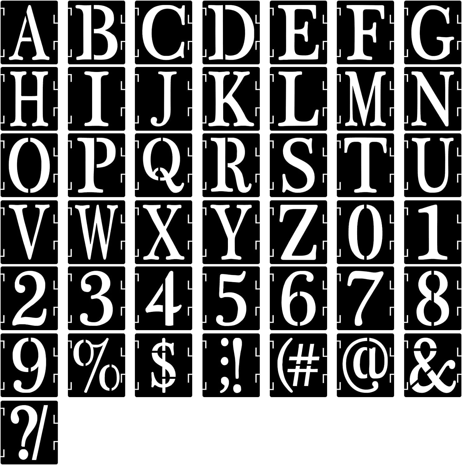 Wellsay 4 Inch Letter Stencils Numbers Symbol Craft Stencils for ...