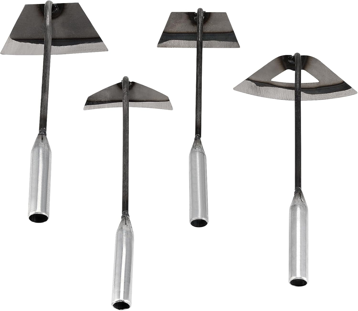 Wellsay 4 PCS Garden Hoe Tool Set, Hardened Hollow Hoe Garden Edger ...