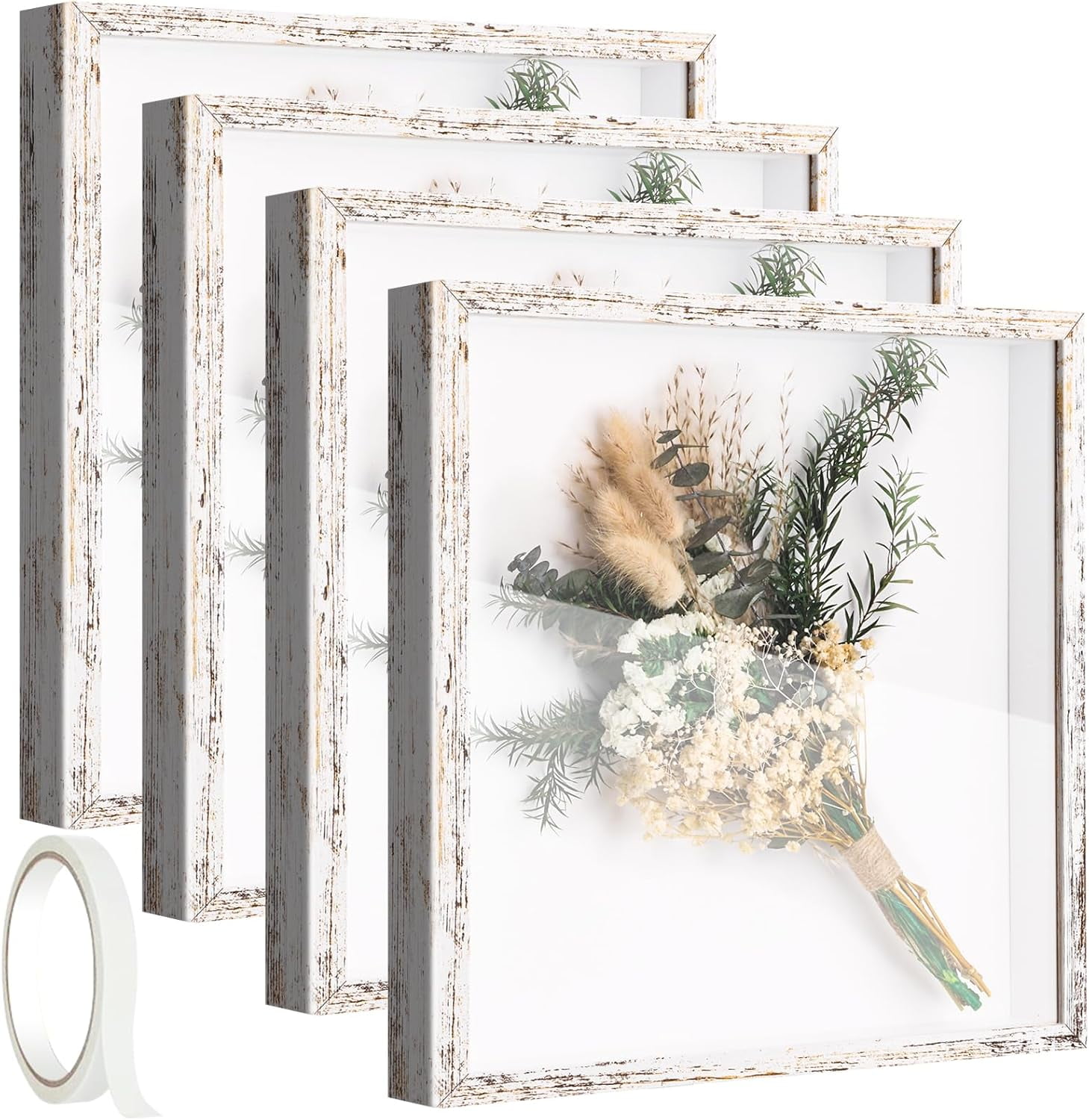 Wellsay 4 Pack 12 x 12 Shadow Box Frame Shadow Boxes Display Cases ...