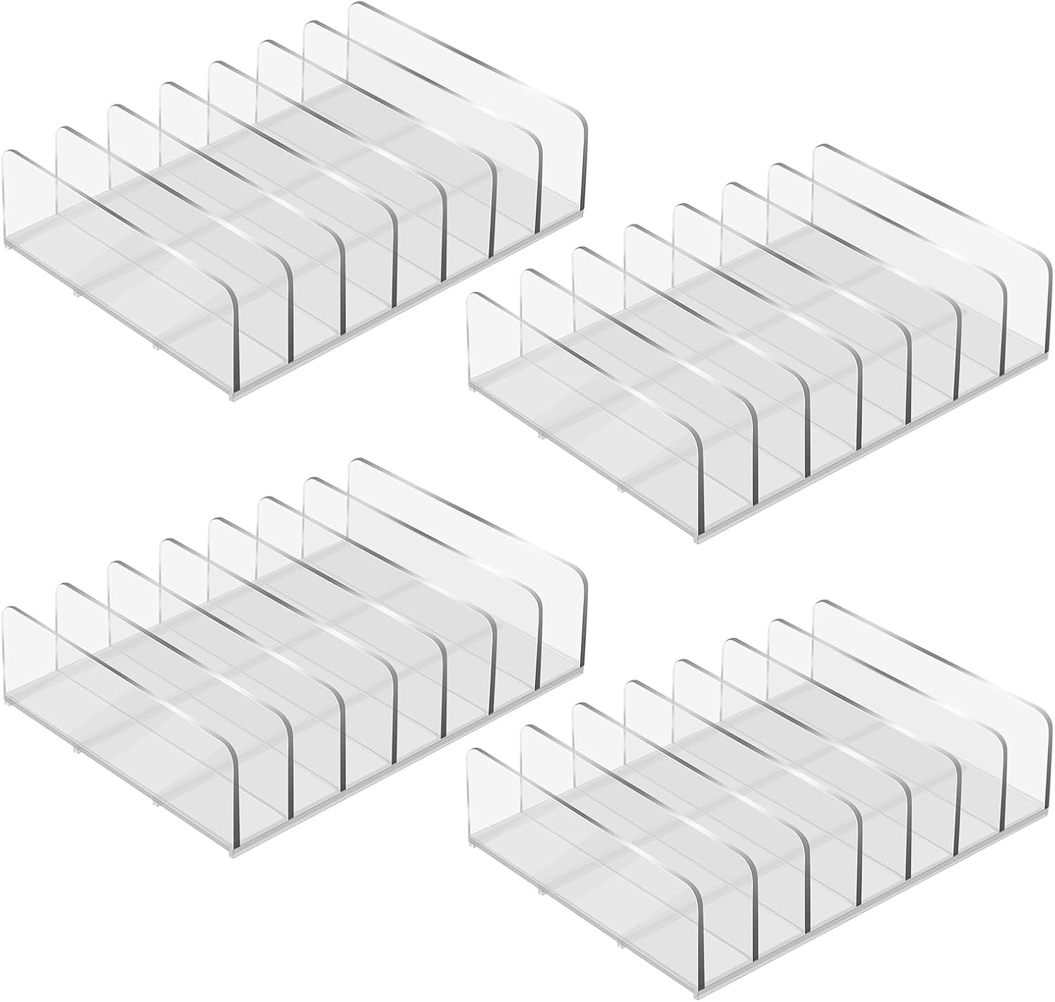 Wellsay 4 Pack CD Holder, Clear Acrylic CD Organizers, Vinyl Record ...