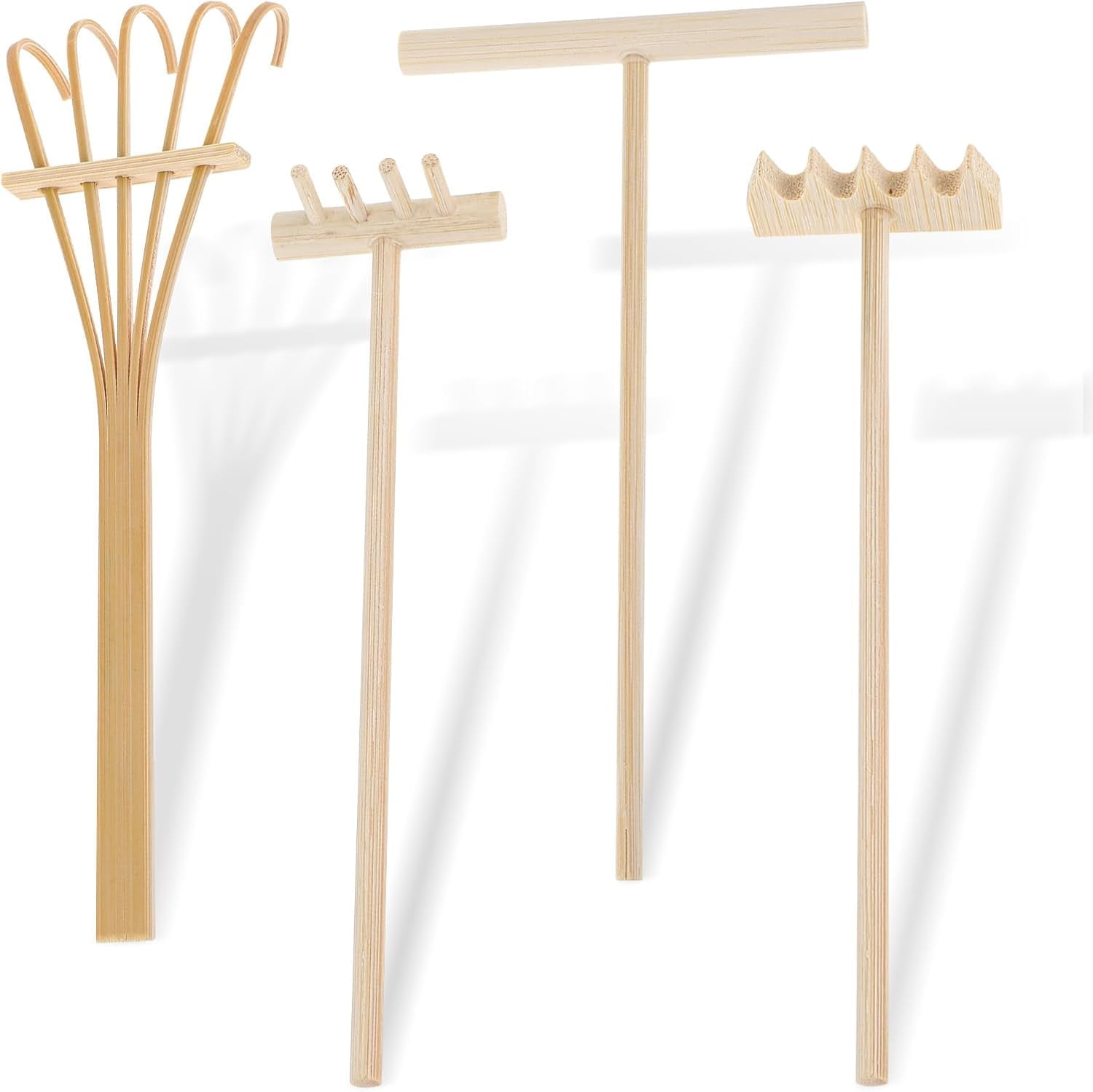 Wellsay 4 Pack Mini Zen Garden Rake Tools, Miniature Tabletop Rock Sand ...