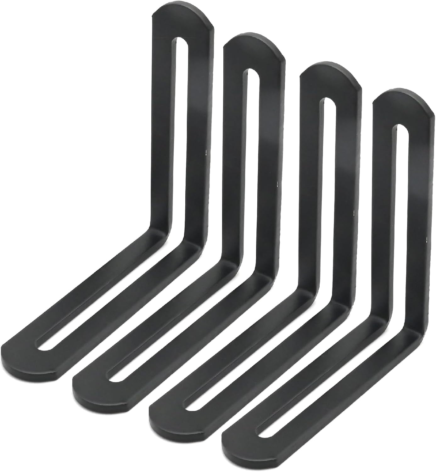 Wellsay 4 Pcs Stainless Steel Reinforced L-Shape Corner Brackets Shelf ...