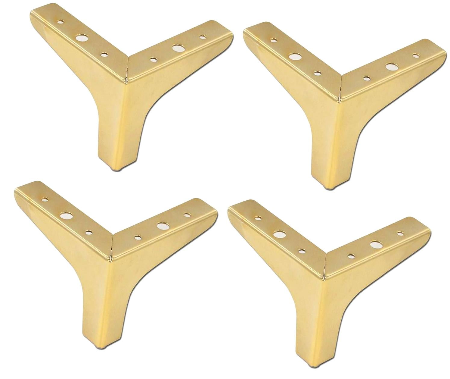 Wellsay 4-Piece Adjustable Soft Chair Legs, 4-Inch High Metal Feet ...