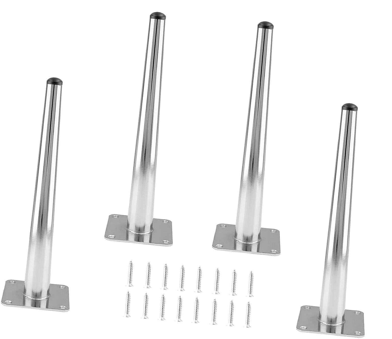 Wellsay 4 Pieces 10 Inch Furniture Legs, Straight Tapered Metal ...