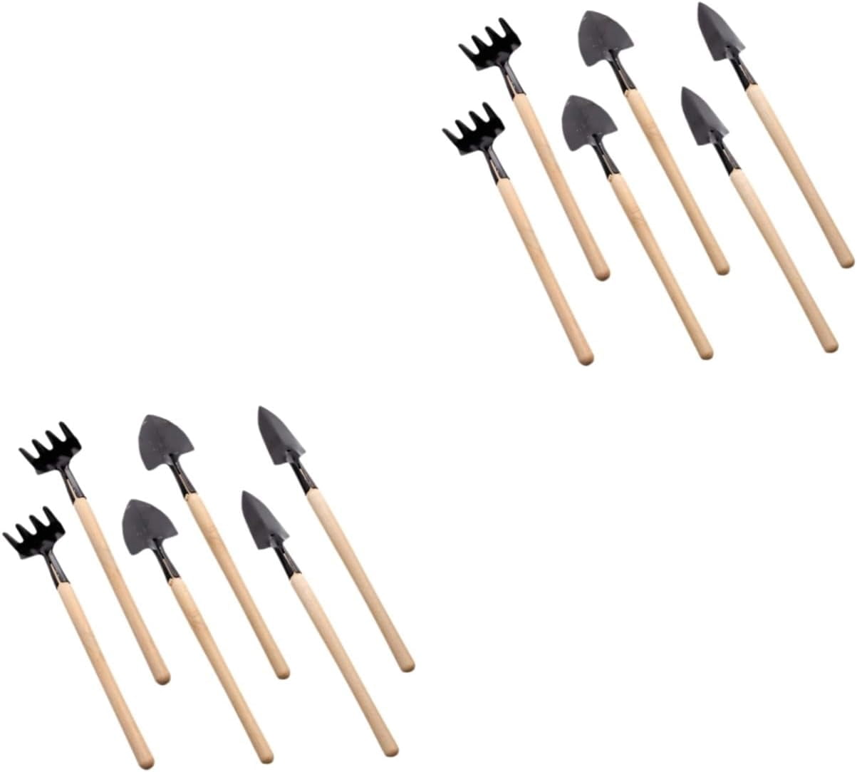 Wellsay 4 Sets Indoor Plant Mini Garden Tool Set Wooden Handle Small ...