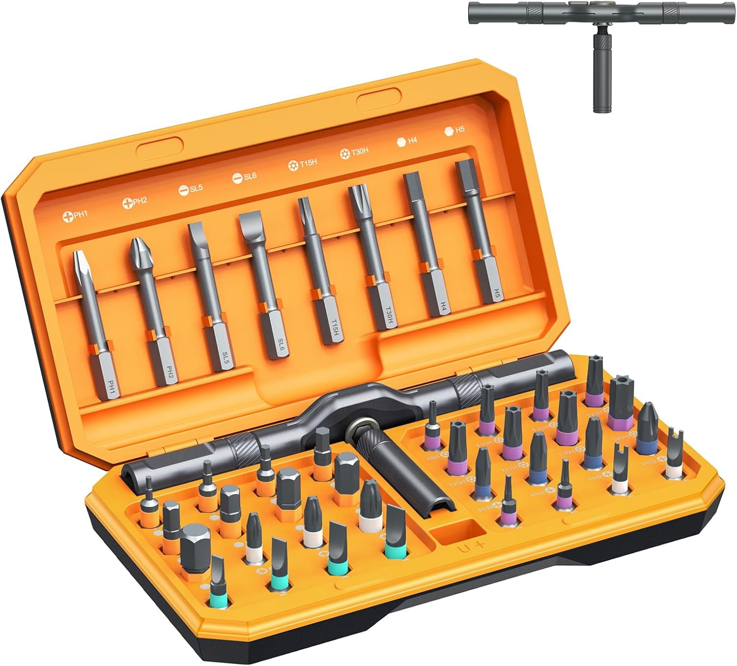 Wellsay 42 in 1 Ratchet Screwdriver Kit, Magnetic Screwdriver Set with ...