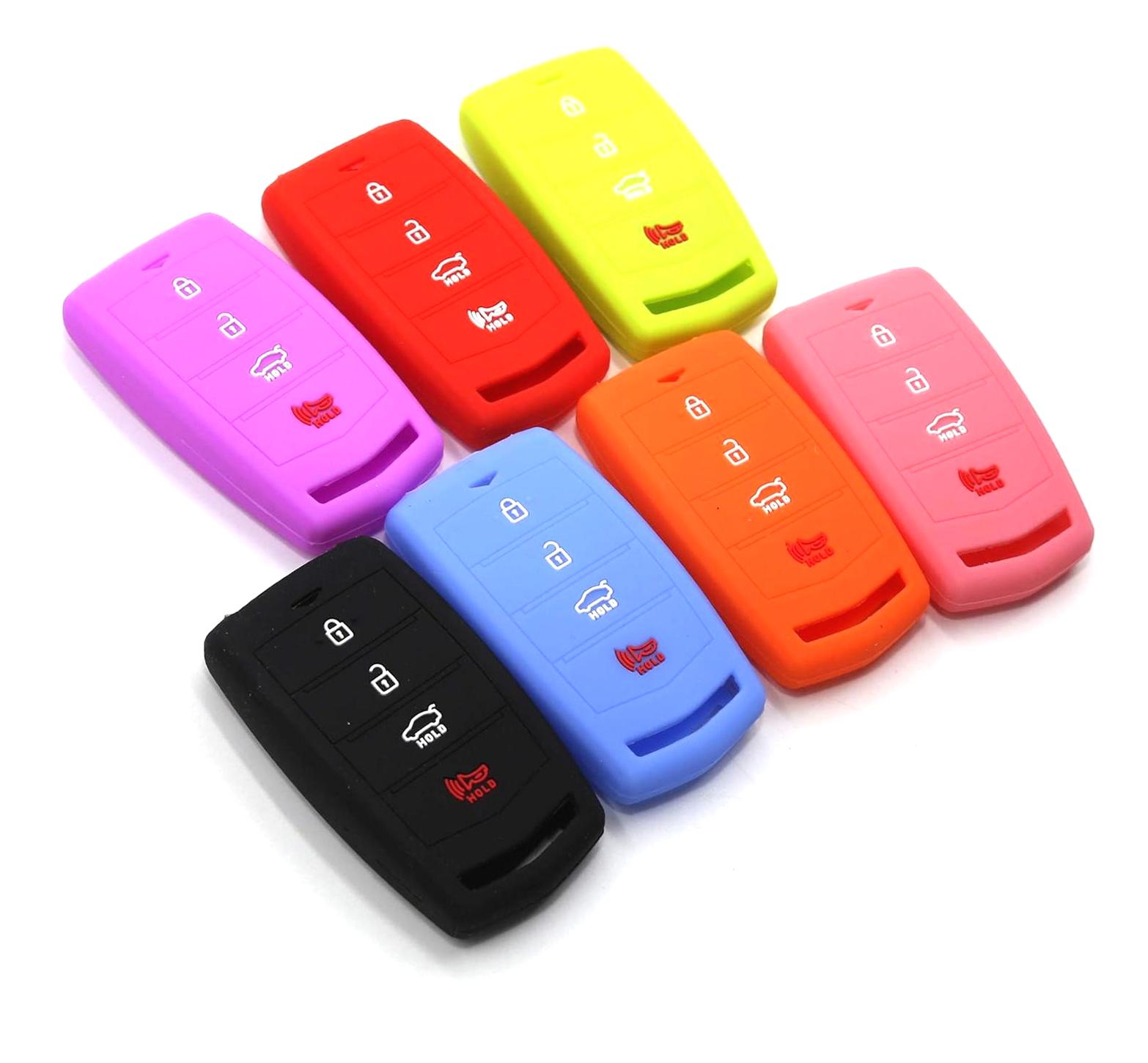 Wellsay 4Button Silicone fob Remote Smart Key Case Protector Cover for ...