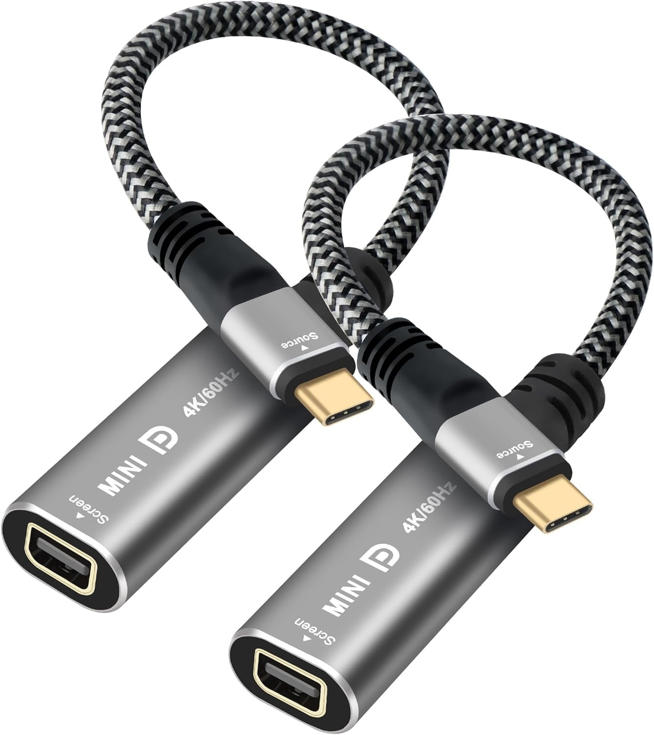 Wellsay 4K USB C to Mini DisplayPort Adapter 2 Pack, USB Type-C Male ...