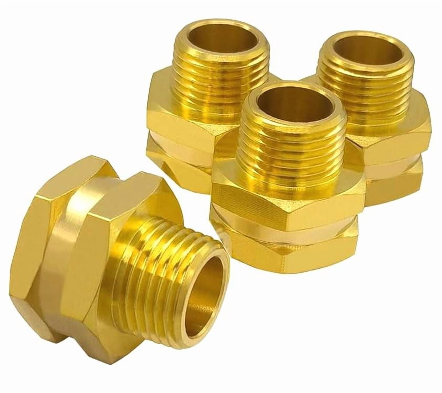 Wellsay 4PCS Adapter Set, 1/2" NPT Male to 3/4" GHT Female Solid Hose ...