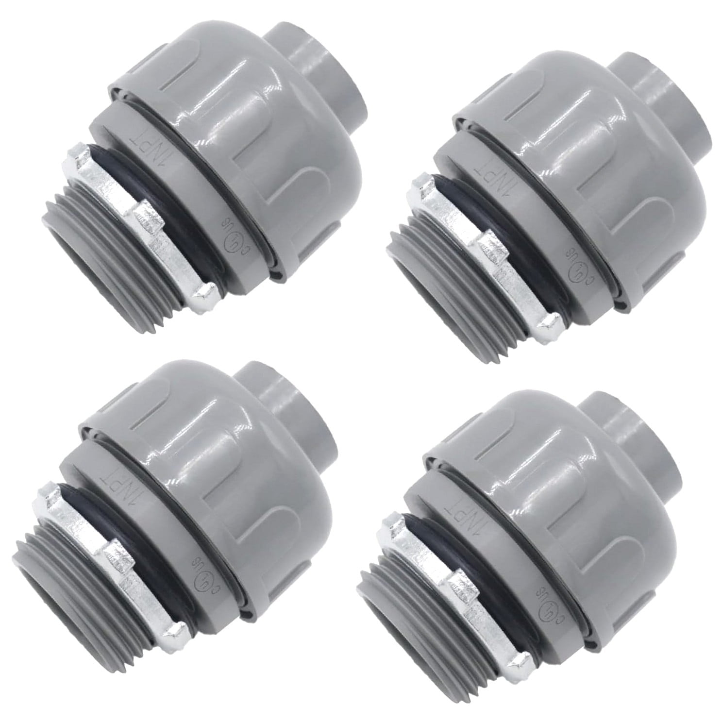 Wellsay 4Pcs 1 Inch NPT Liquid Tight Nonmetallic Straight Electrical ...