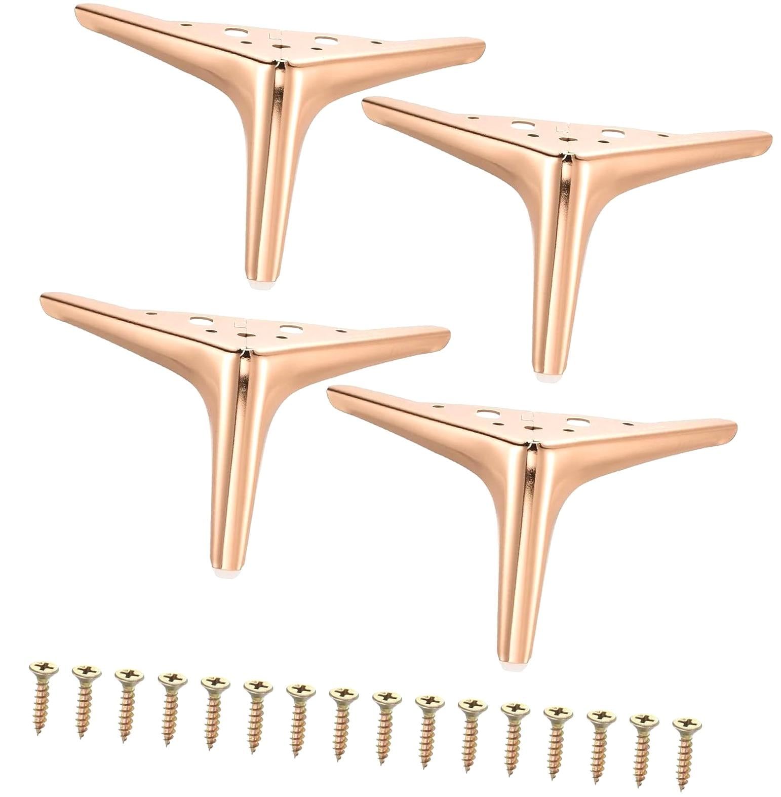 Wellsay 4Pcs Metal Furniture Legs, 4.72 Inch Triangular Furniture Feet ...