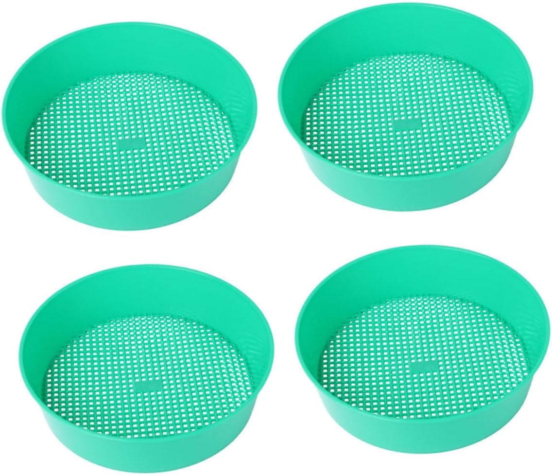 Wellsay 4pcs Multi-Functional Garden Mesh Screen Sifting Pan Classier ...