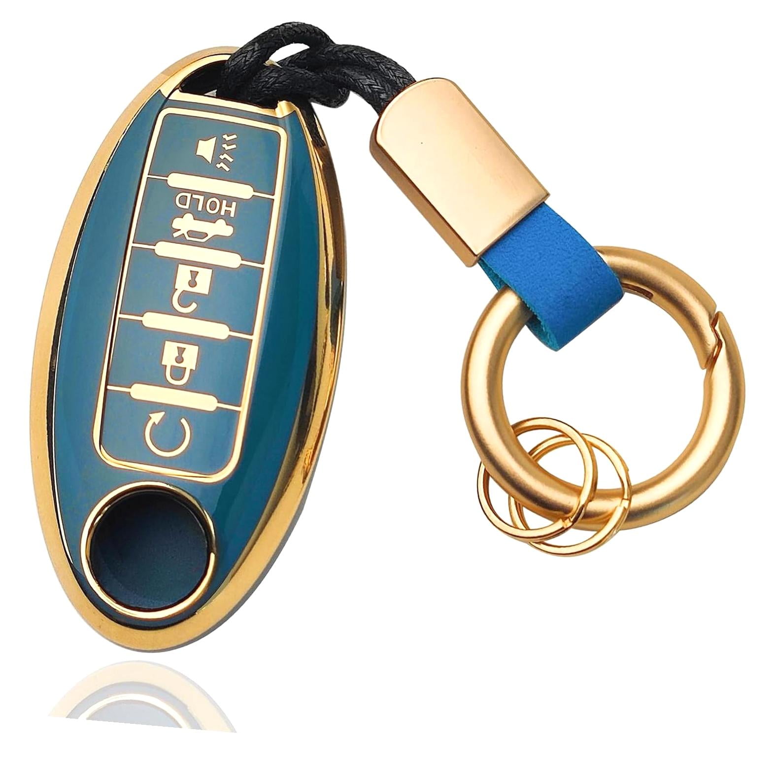 Wellsay 5-Button TPU Key Fob Protector, Screw-Free Installation, Perfect for Altima, Sentra ...