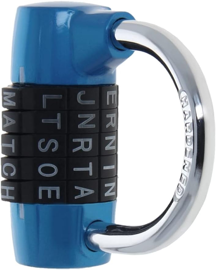 Wellsay 5 Digit Letter Combination Padlock Resettable Combination Lock ...