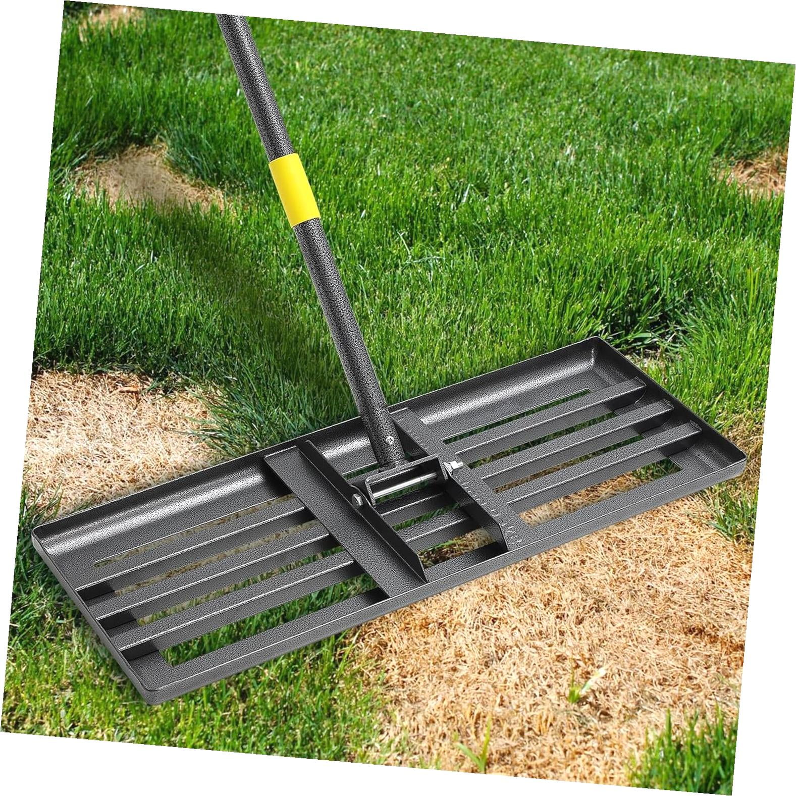 Wellsay 5 FT Lawn Leveling Rake, Large 30 x 10 Rake Head for Smoothing ...