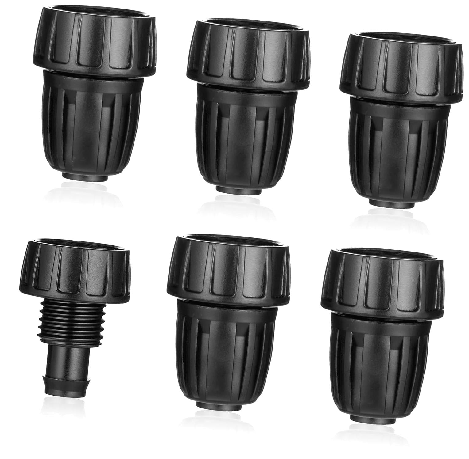 Wellsay 5 Pack 1/2 Inch Drip Irrigation Tubing Adapter Connectors 3/4 ...