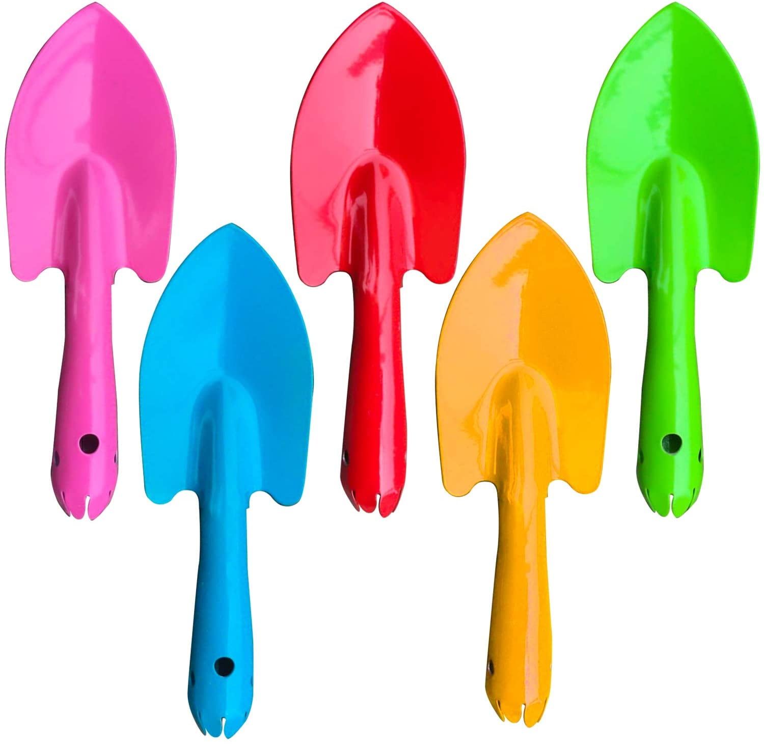 Wellsay 5 Pack Mini Trowel Set Metal Garden Hand Shovel Garden Tools ...