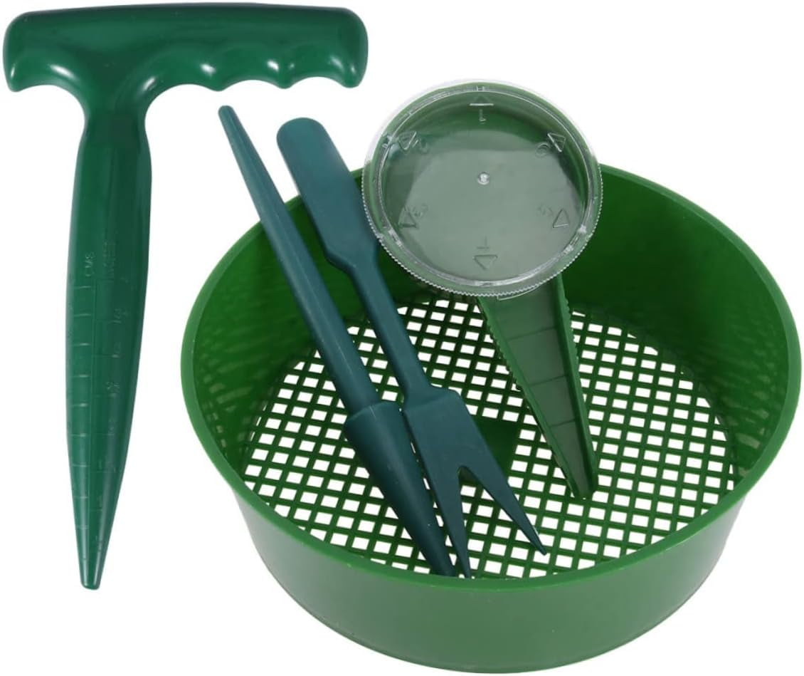 Wellsay 5-Piece Gardening Tool Set Planter Soil Weeding Tools Seeder ...