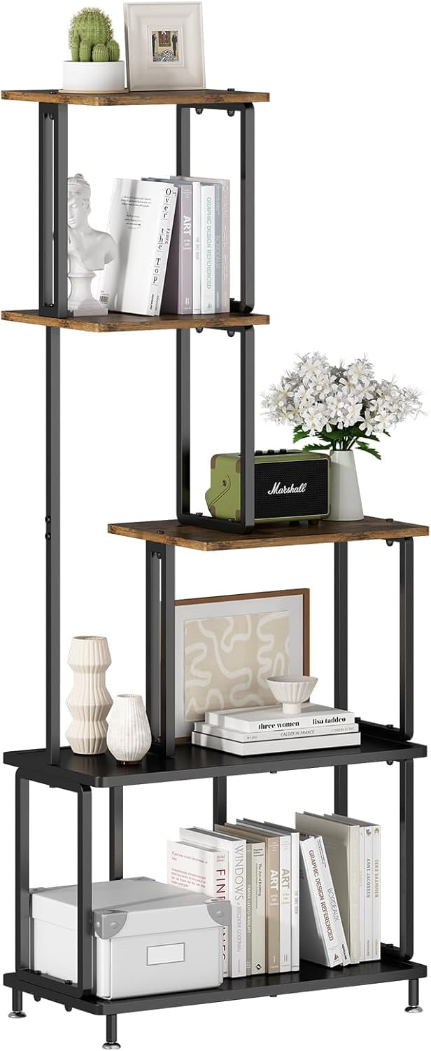 Wellsay 5 Tier Corner Shelf Stand, Freestanding Corner Shelf Corner ...