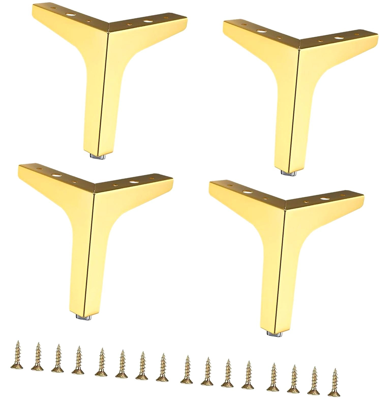 Wellsay 6-Inch Metal Furniture Legs, 4-Piece Set, Triangular Metal Feet ...