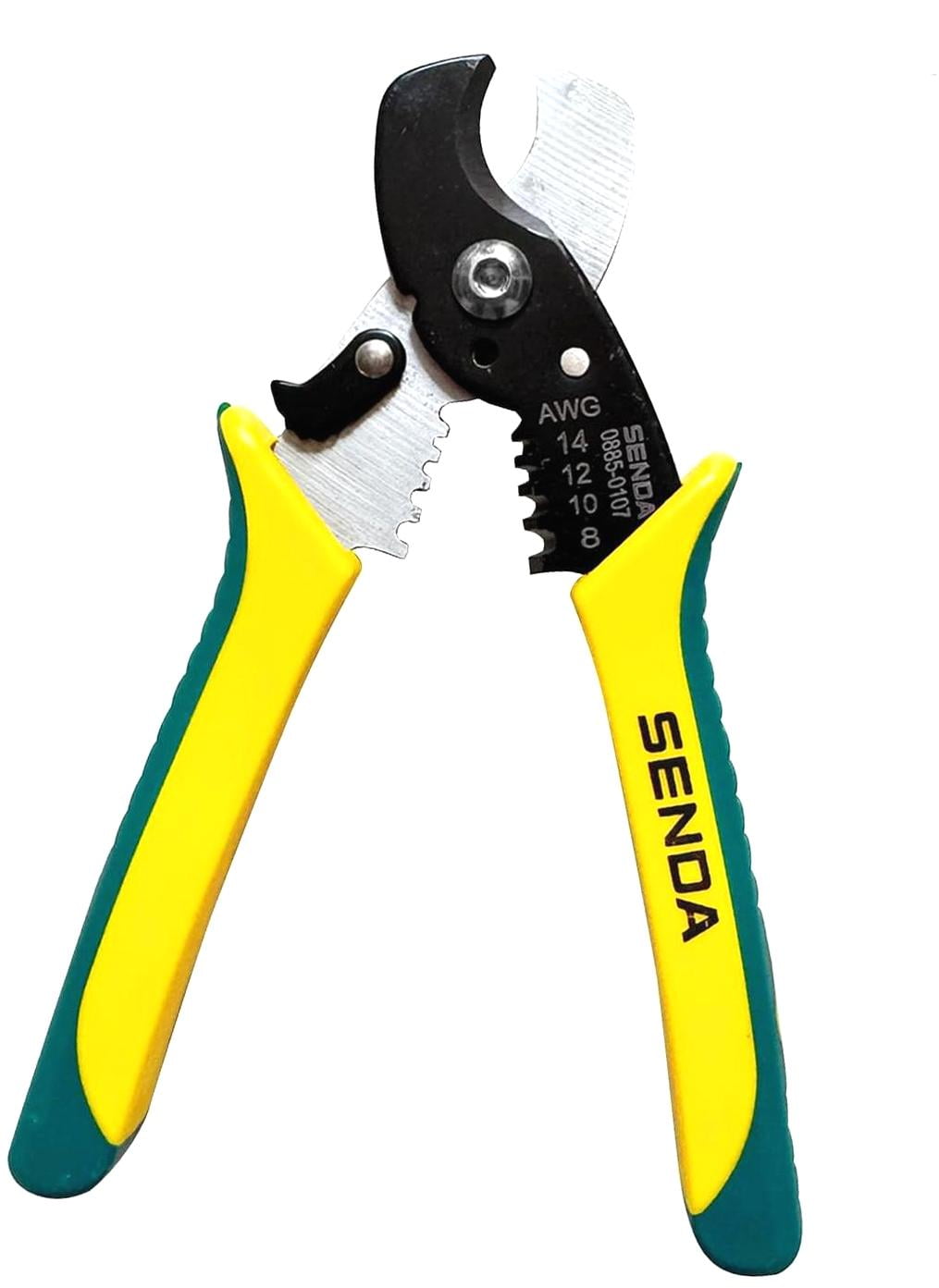 Wellsay 7-Inch Multi-Functional Wire Stripping and Cutting Pliers, Precision Tool for 8-14 AWG ...
